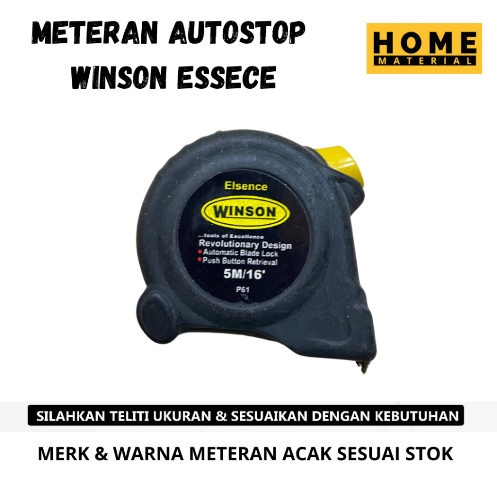Jual Meteran karet Autostop winson Essence 5 Meter Homematerial ...