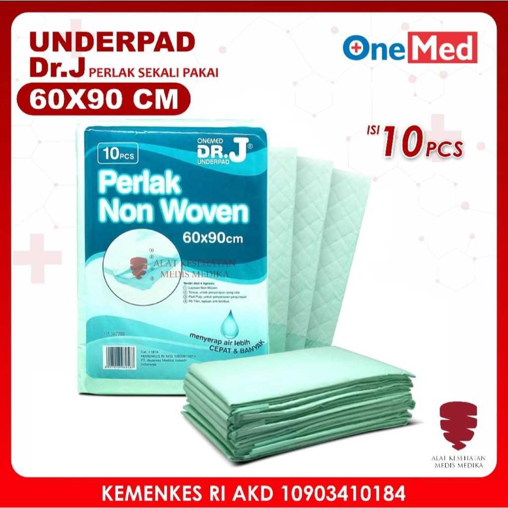 Jual UNDERPAD / PERLAK Dr J ONEMED UKURAN 60x90 UNTUK ALAS PIPIS ...