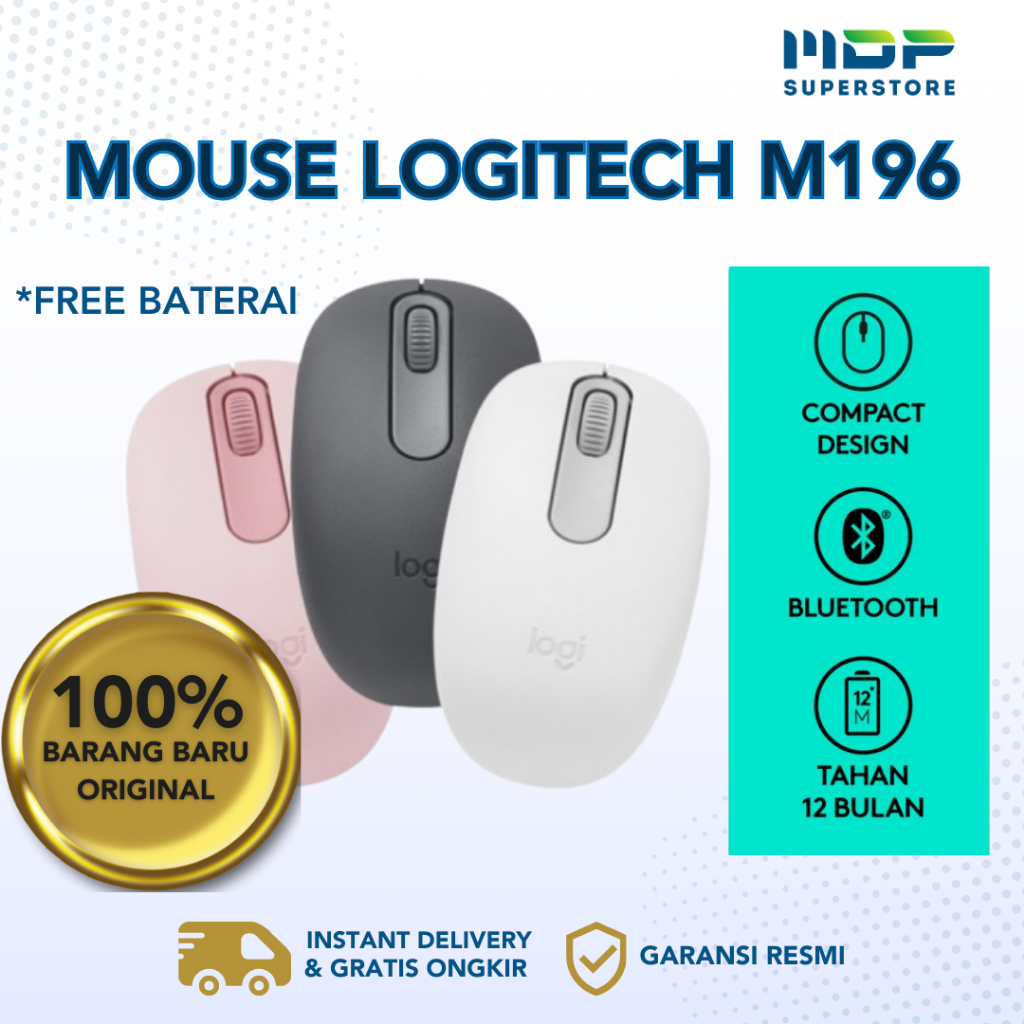 Jual Mouse Bluetooth Logitech M196 | Shopee Indonesia