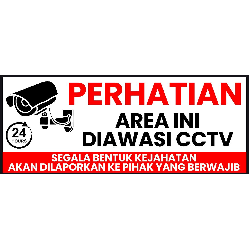 Jual STIKER LABEL TANDA CCTV, AREA DIAWASI CCTV | Shopee Indonesia