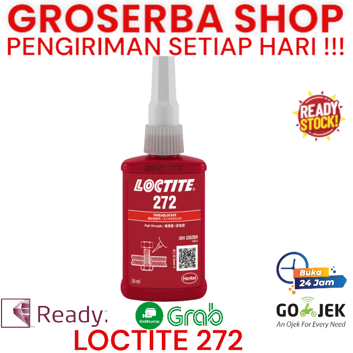 Jual LOCTITE 272 50ML ORIGINAL - LEM BAUT LOCTITE 272 50 ML | Shopee Indonesia