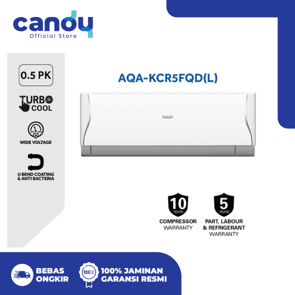 Jual AQUA Elektronik Turbo Cool Air Conditioner AC AQA-KCR5FQDL ...