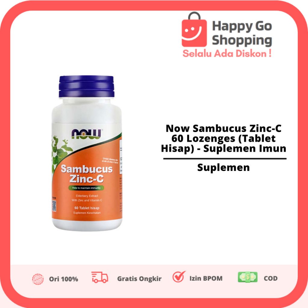 Jual Now Sambucus Zinc-C 60 Lozenges (Tablet Hisap) - Suplemen Imun ...