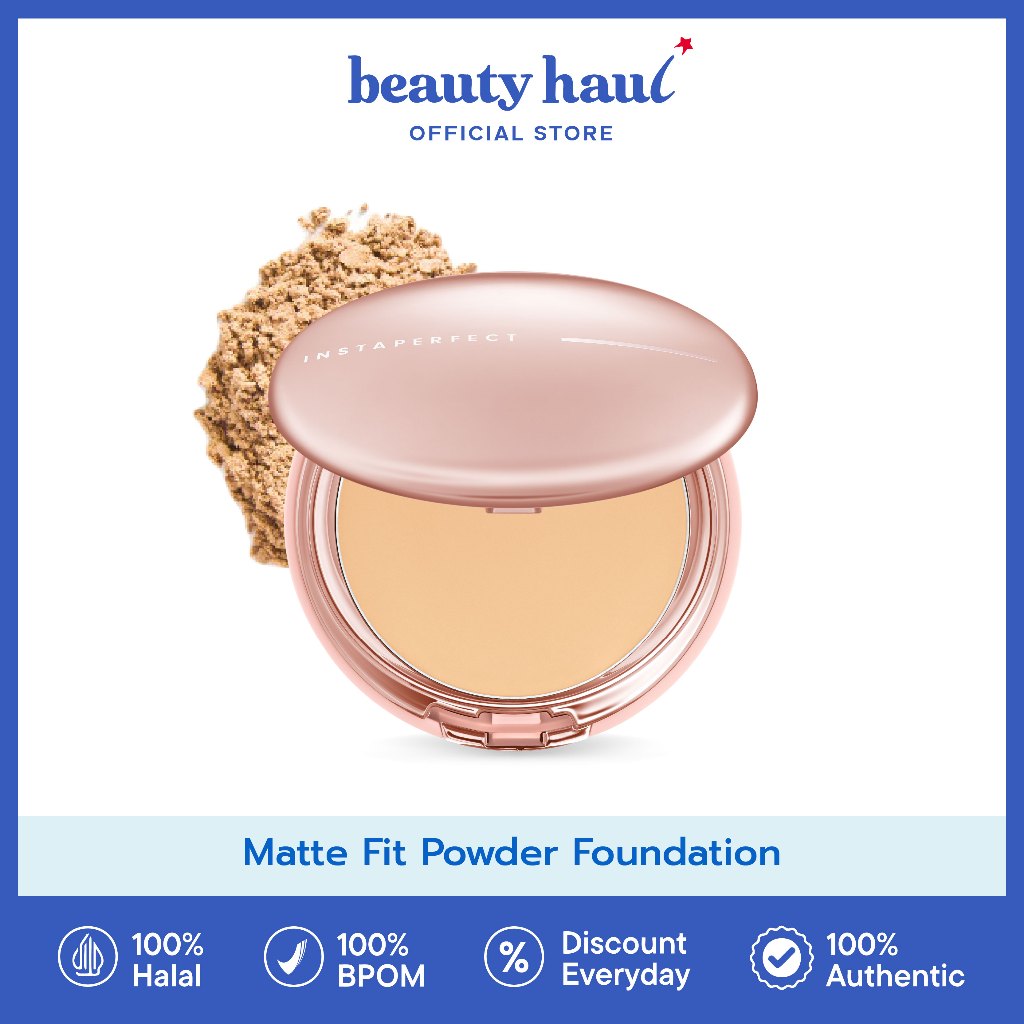 Jual INSTAPERFECT Matte Fit Powder Foundation | Shopee Indonesia