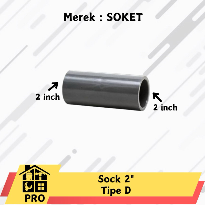 Jual Sock 2 inch [Merk SOKET] Sok Fitting Sambung PVC 2" | Shopee Indonesia