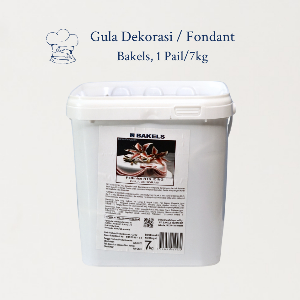 Jual Bakels Fondant 7kg/1Pail Kemasan Asli – Gula Dekorasi Premium ...