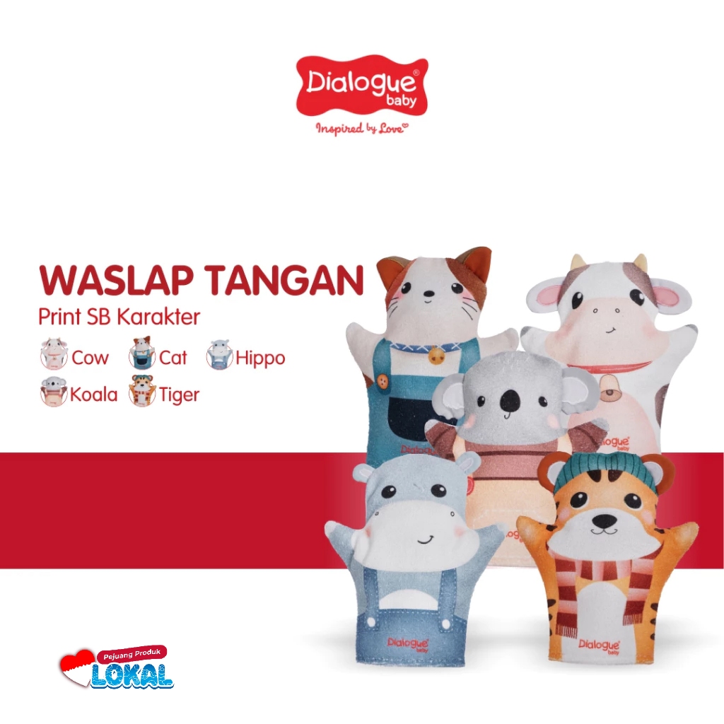 Jual DIALOGUE BABY Waslap Tangan Print SB Karakter | Shopee Indonesia