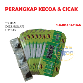 Jual Jebakan Kecoa Import Perangkap Kecoa Lem Cicak Plus Umpan Penarik ...