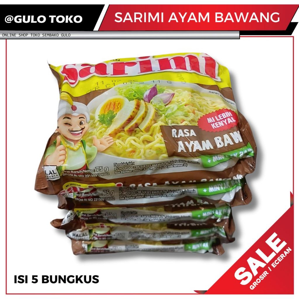 Jual Mie Sarimi Ayam Bawang Mie instan Sarimi rasa ayam bawang ISI 5 ...
