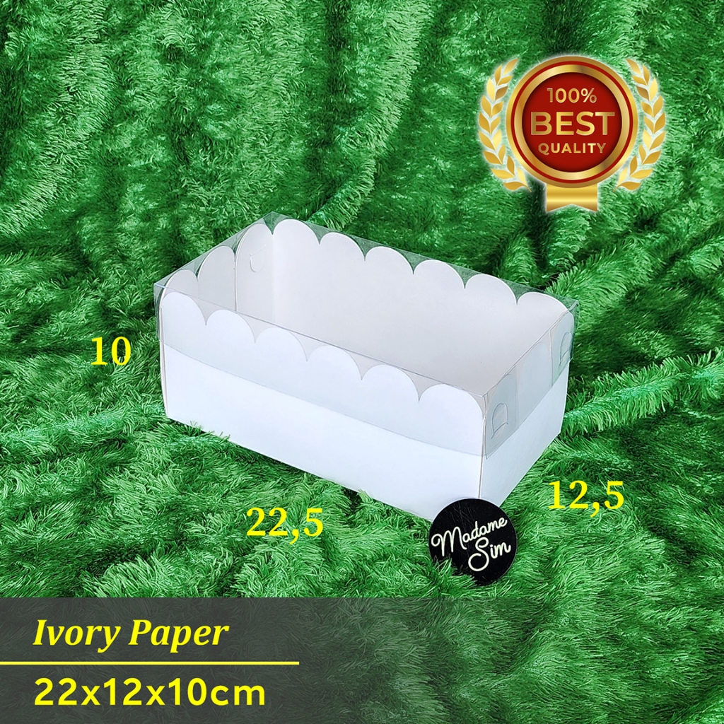 Jual BOX MIKA PUTIH - DUS KUE - KOTAK - KARDUS 22x12x10 (ISI : 10 PCS ...