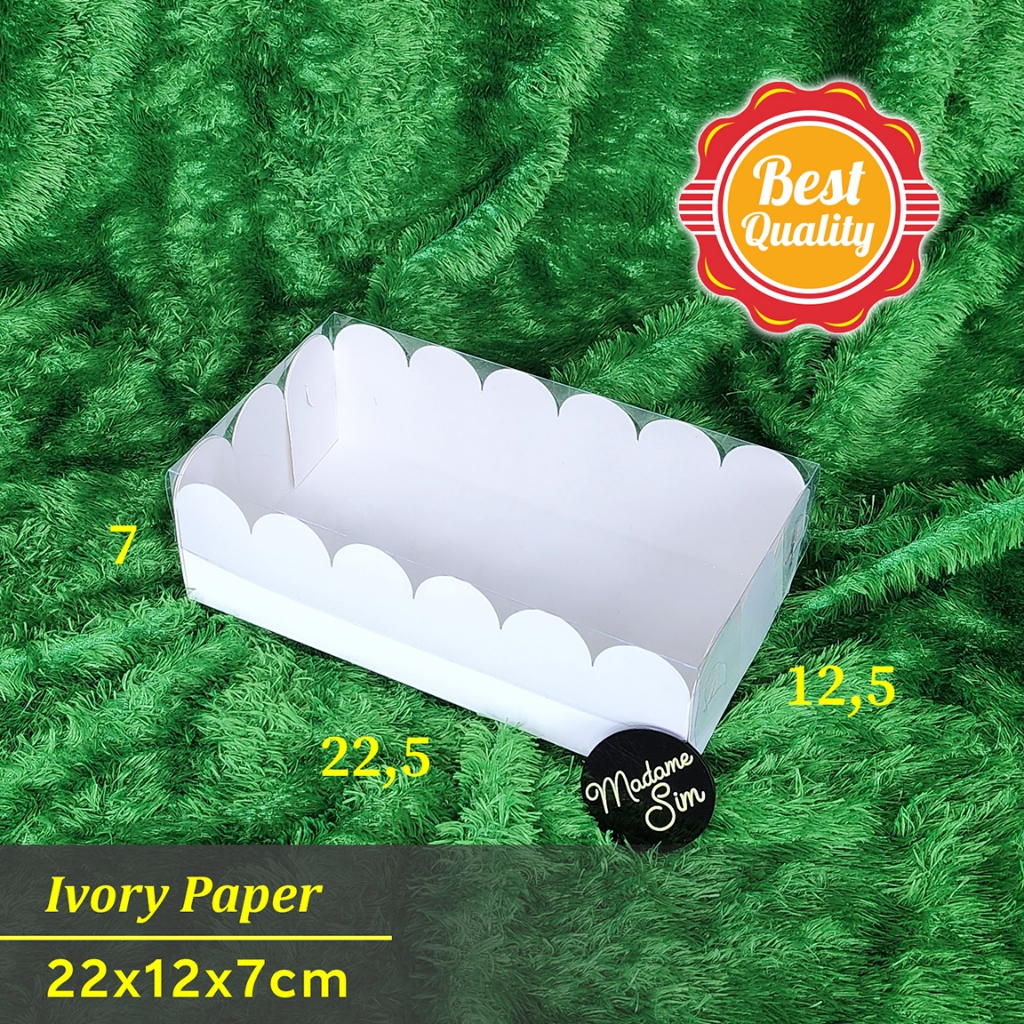 Jual BOX MIKA PUTIH - DUS KUE - KOTAK - KARDUS 22x12x7 (ISI : 10 PCS ...