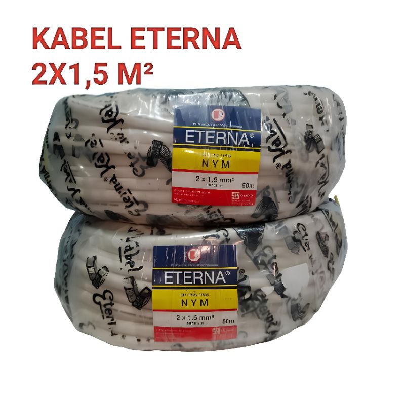 Jual Kabel eterna NYM 2x1,5mm panjang 50 meter kabel kualitas terbaik | Shopee Indonesia