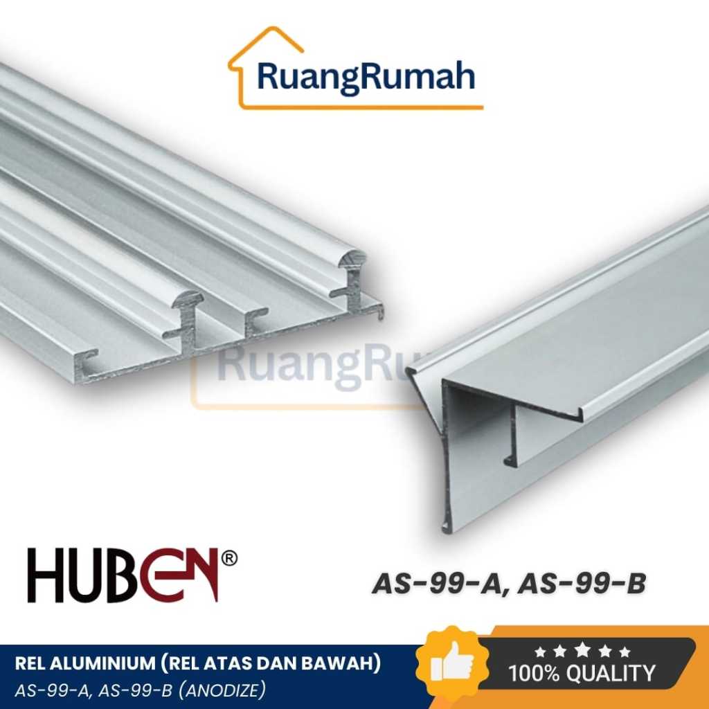 Jual Rel Aluminum Atas Bawah AS-99-A AS-99-B Pintu Lemari Pasangan Roda ...