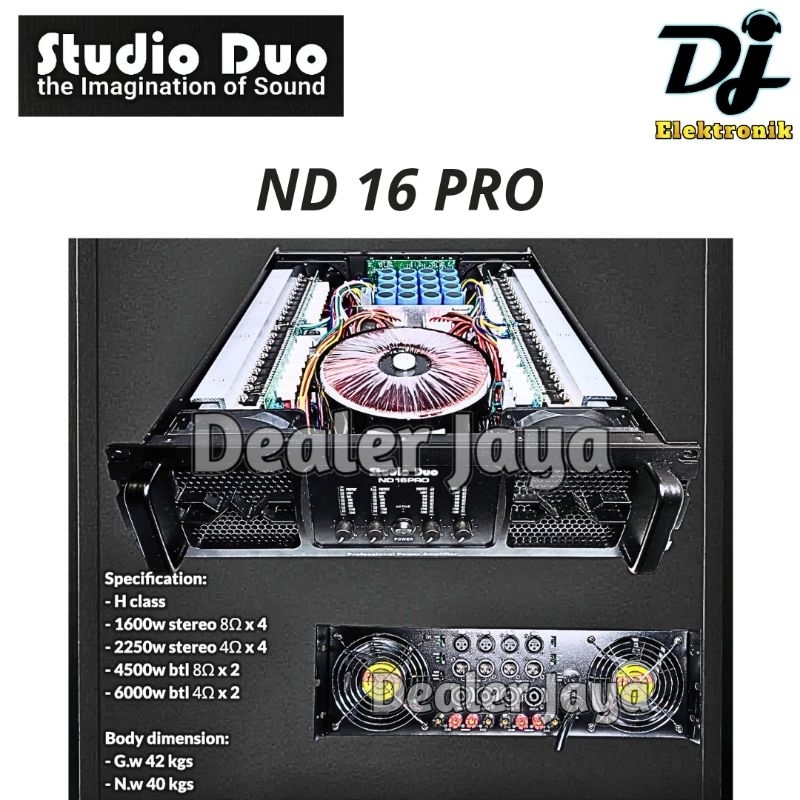 Jual Power Amplifier Studio Duo ND 16 PRO / ND16 PRO - 4 channel ...
