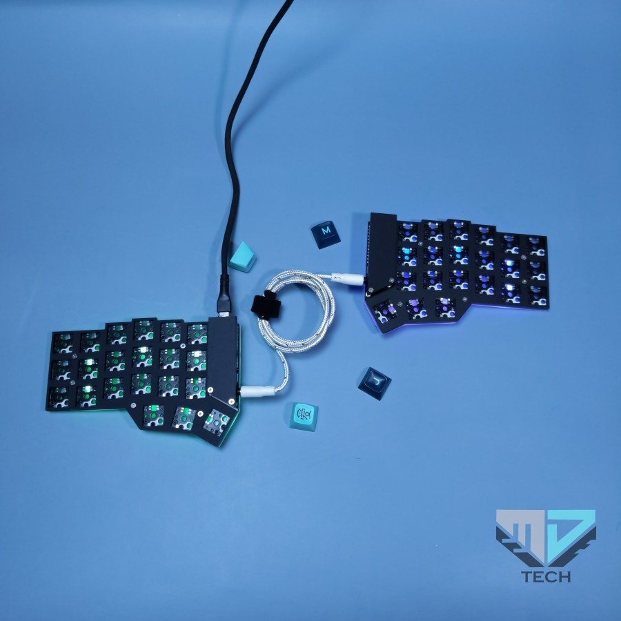 Jual CRKBD Corne Choc Custom LP Split Ergonomic Keyboard Low Profile ...