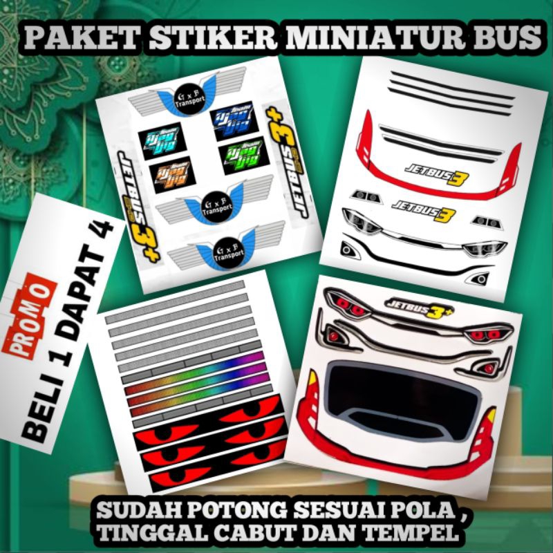 Jual {KODE 020} STIKER MINIATUR BASURI , PAKET BELI 1 DAPAT 4 PREMIUM ...