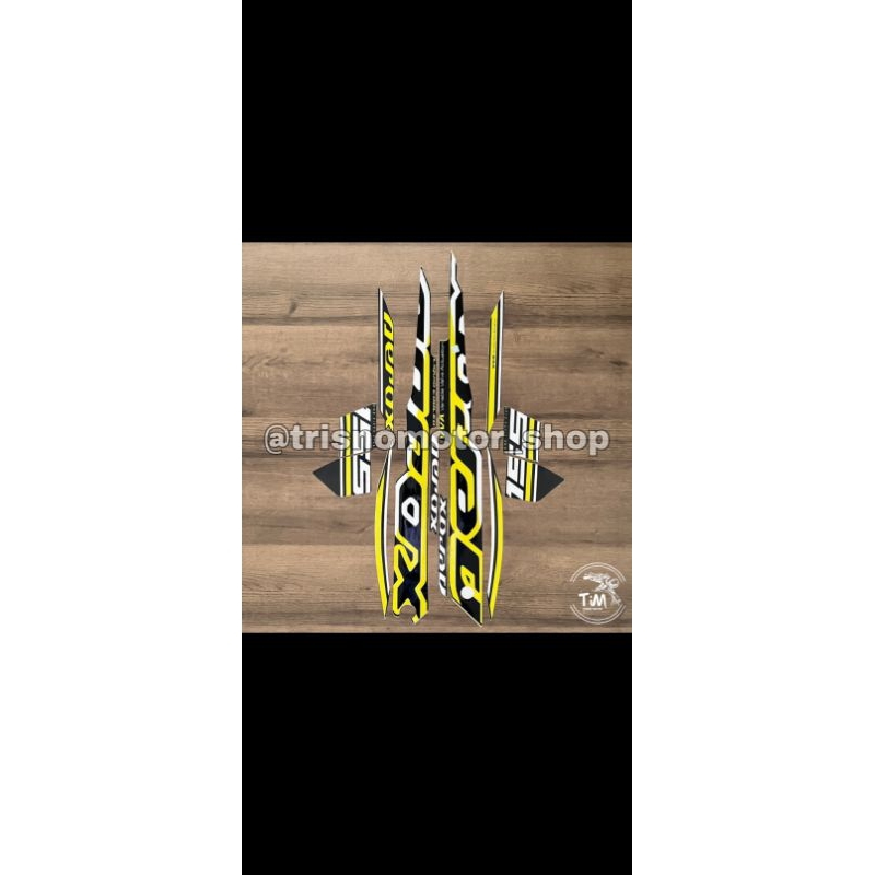 Jual Striping Yamaha Aerox 155 2022 2023 Hitam Lis kuning stiker list ...