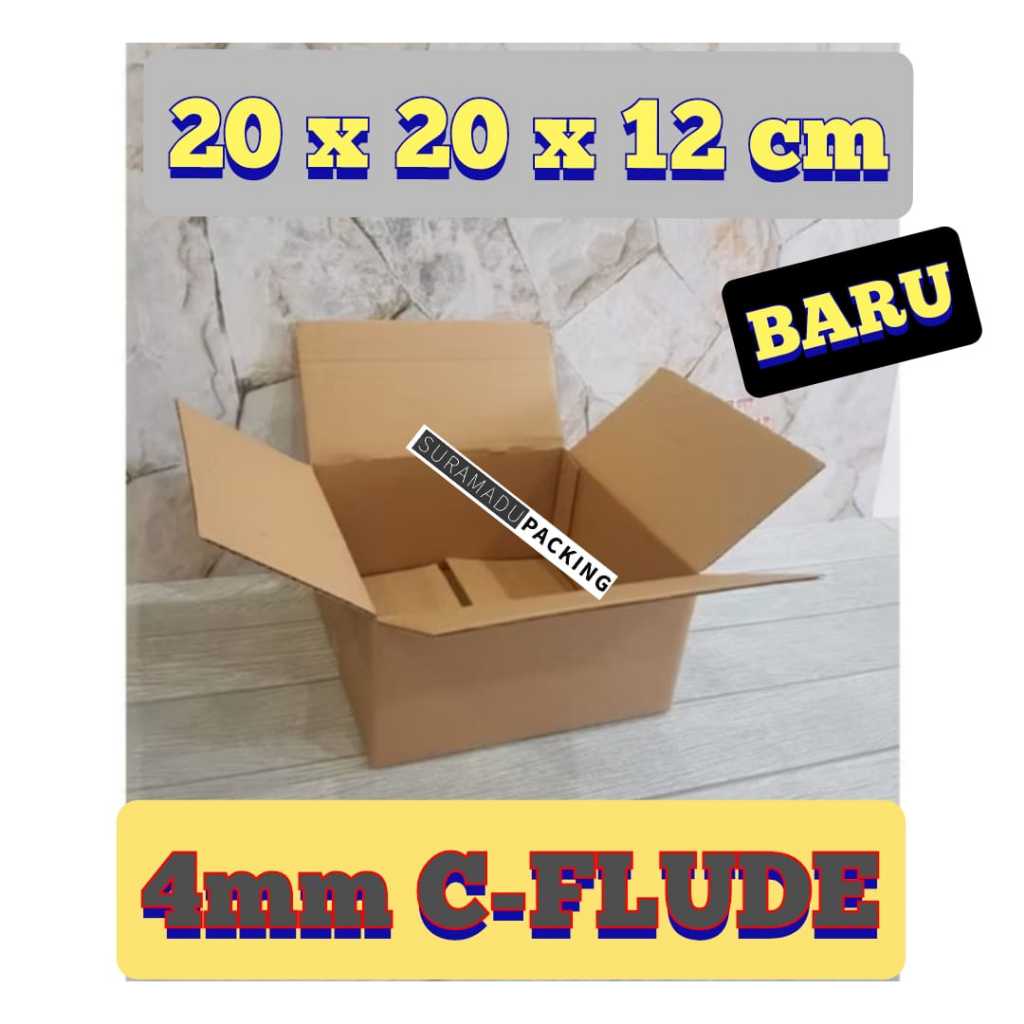 Jual Kardus box karton packing 20x20x12 cm Packing Polos dan Tebal 4mm ...