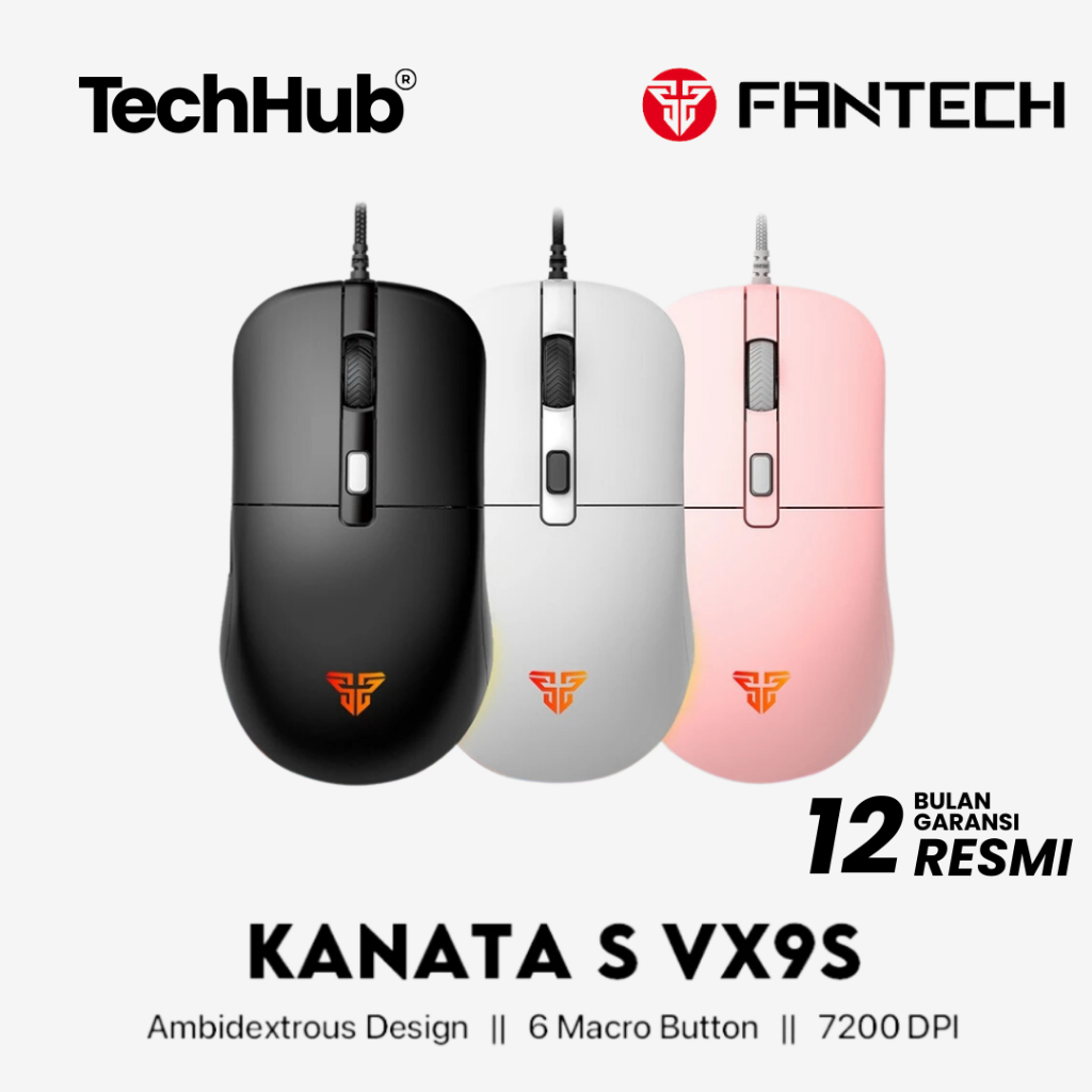 Jual Fantech VX9 / VX9S Kanata Gaming Mouse RGB Macro Garansi Resmi | Shopee Indonesia