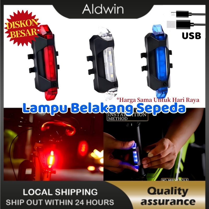 Jual Lampu Sepeda LED Rechargeable Anti Air Aksesoris Sepeda Lampu ...