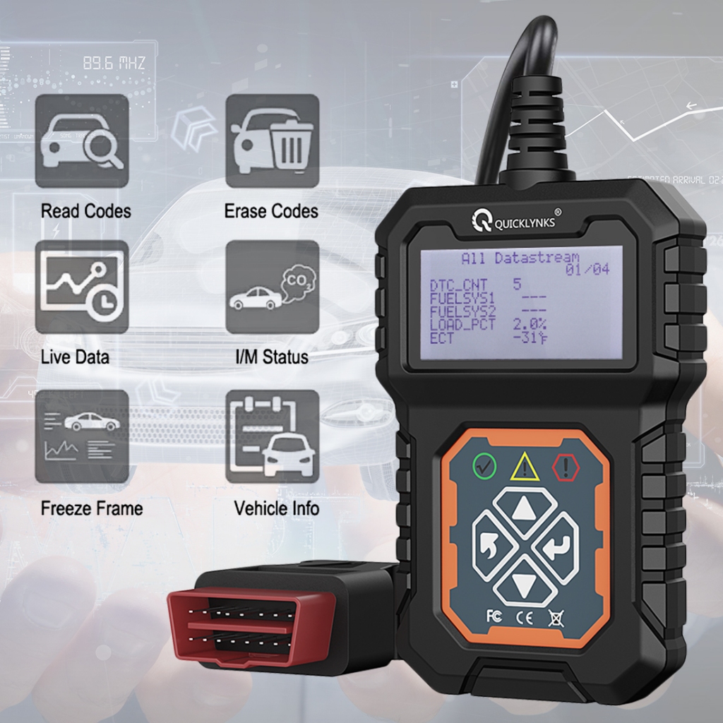 Jual QUICKLYNKS T31 Mobil Penuh OBD2 / EOBD Scanner Periksa Alat ...