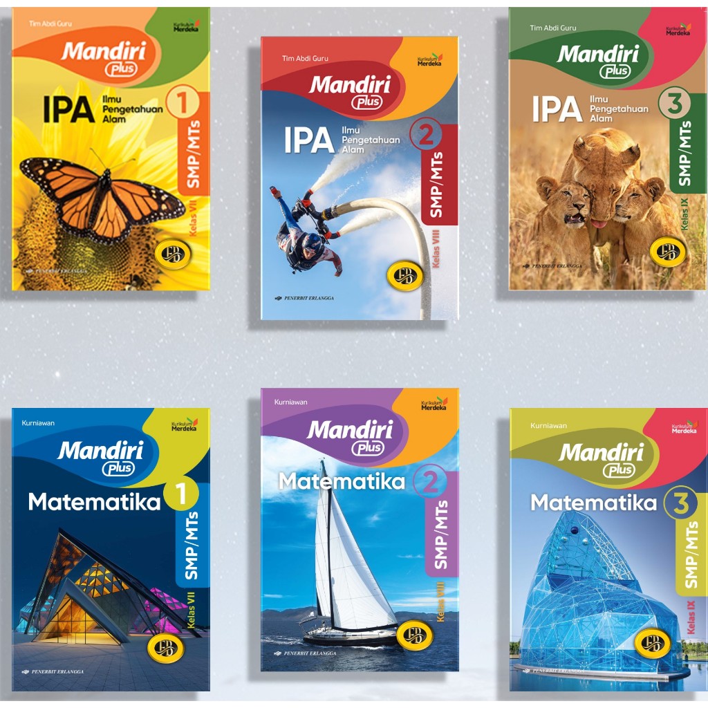Jual [Penerbit Erlangga] MANDIRI PLUS IPA & MANDIRI PLUS MATEMATIKA KELAS 7, 8, & 9 Kurikulum ...