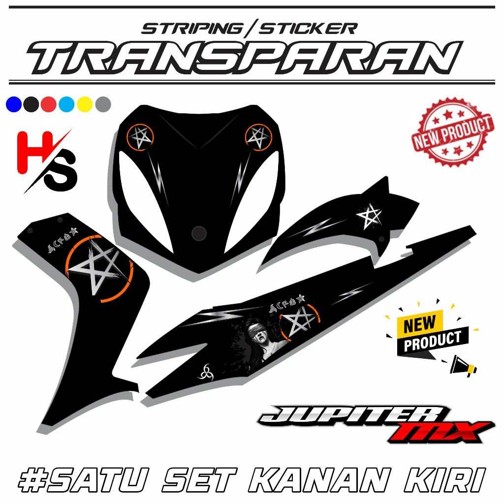 Jual STICKER STRIPING TRANSPARAN BODY MOTOR YAMAHA JUPITER MX OLD MOTIF ...