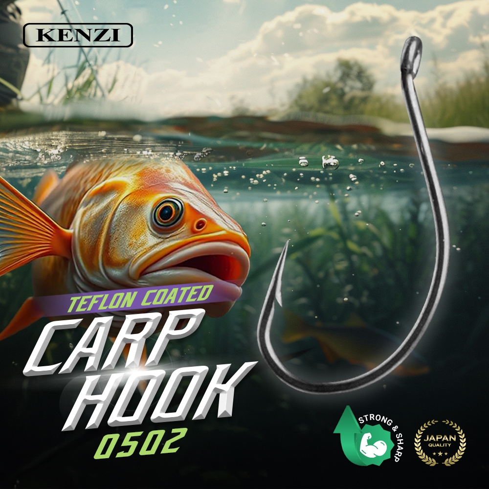 Jual MATA KAIL KENZI CARP HOOK 0502 TEFLON COATED | Shopee Indonesia