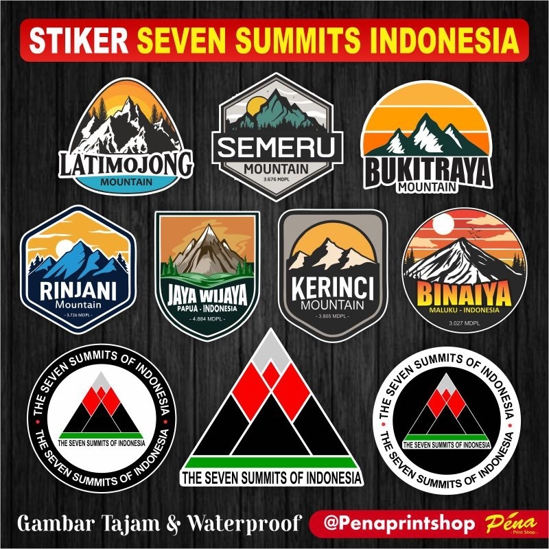Jual Sticker Stiker SEVEN SUMMITS INDONESIA / Logo Seven Summits ...