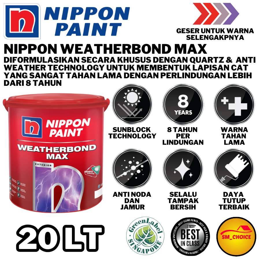 Jual [PART 1] WEATHERBOND MAX 20LT NIPPON PAINT WEATHERBOND MAX 20 LT ...