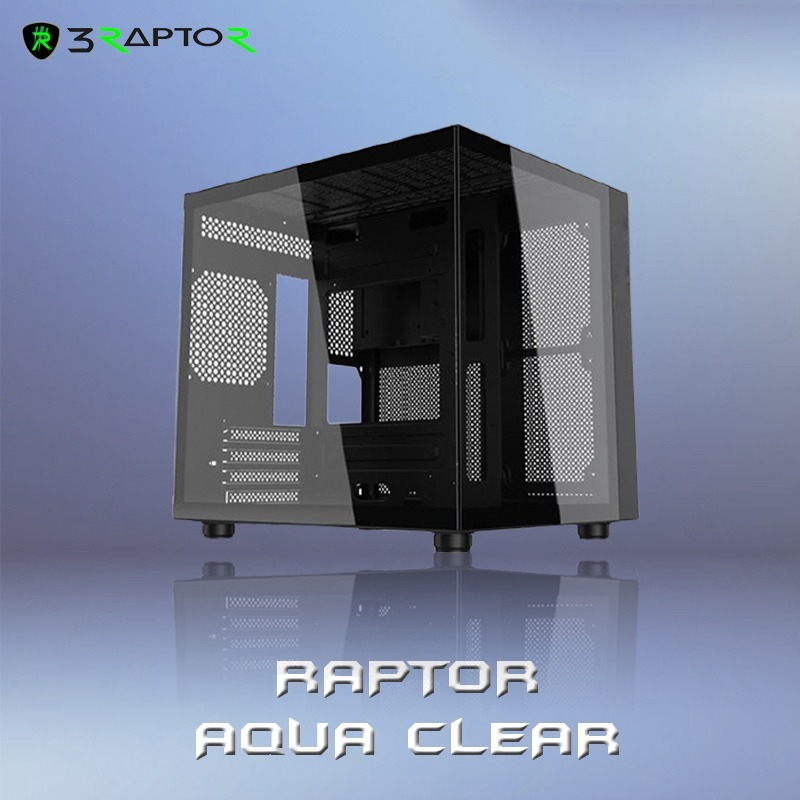 Jual Casing Gaming/PC/Office RAPTOR AQUA CLEAR M-ATX/ITX + USB 3.0 ...