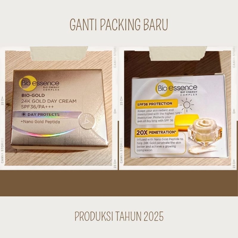 Jual BIO ESSENCE 24K Gold Day Cream SPF36/PA+++ with Nano Gold Peptide ...