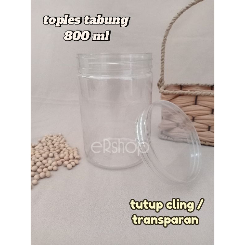 Jual 800ml / cling / toples tabung / toples cylinder / toples plastik ...