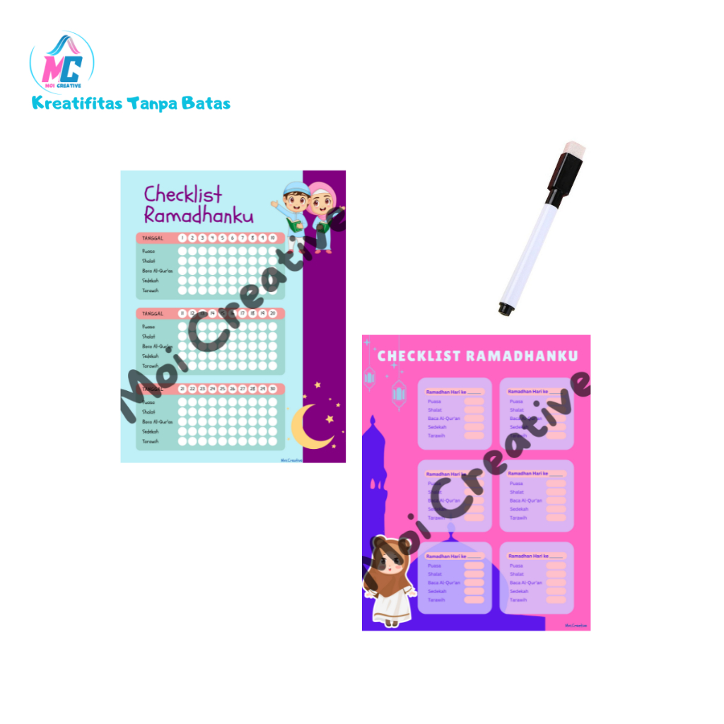 Jual Checklist Ramadhan Anak – List Ibadah & Kebiasaan Baik dengan ...