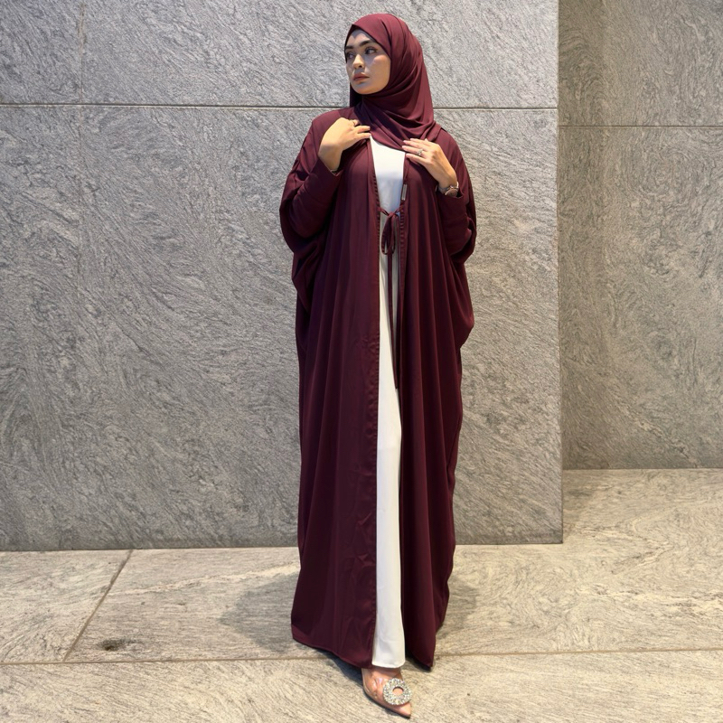 Jual Tamara abaya 1 set pashmina inner + outer bisa req size | abaya raya collection 2025, abaya ...