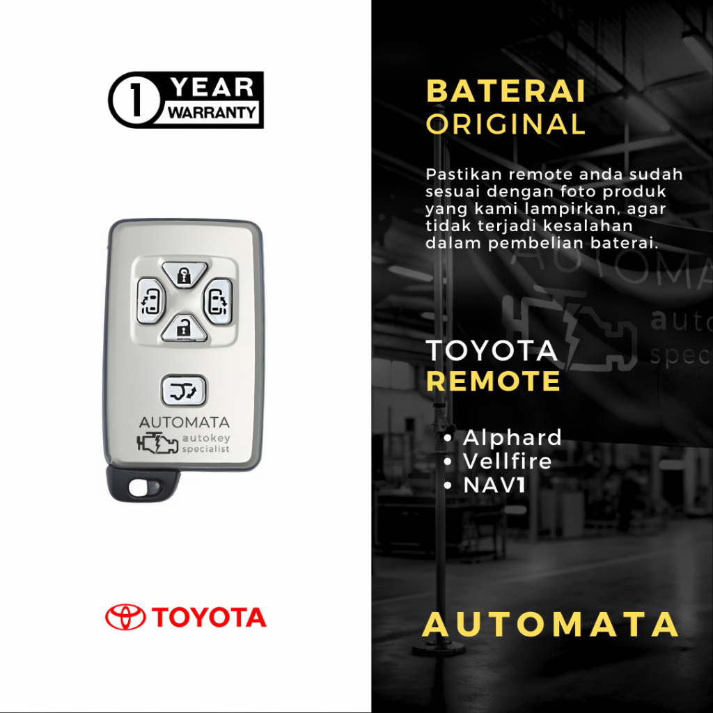 Jual Baterai Remote Toyota Alphard 2015 Original Panasonic | Shopee ...