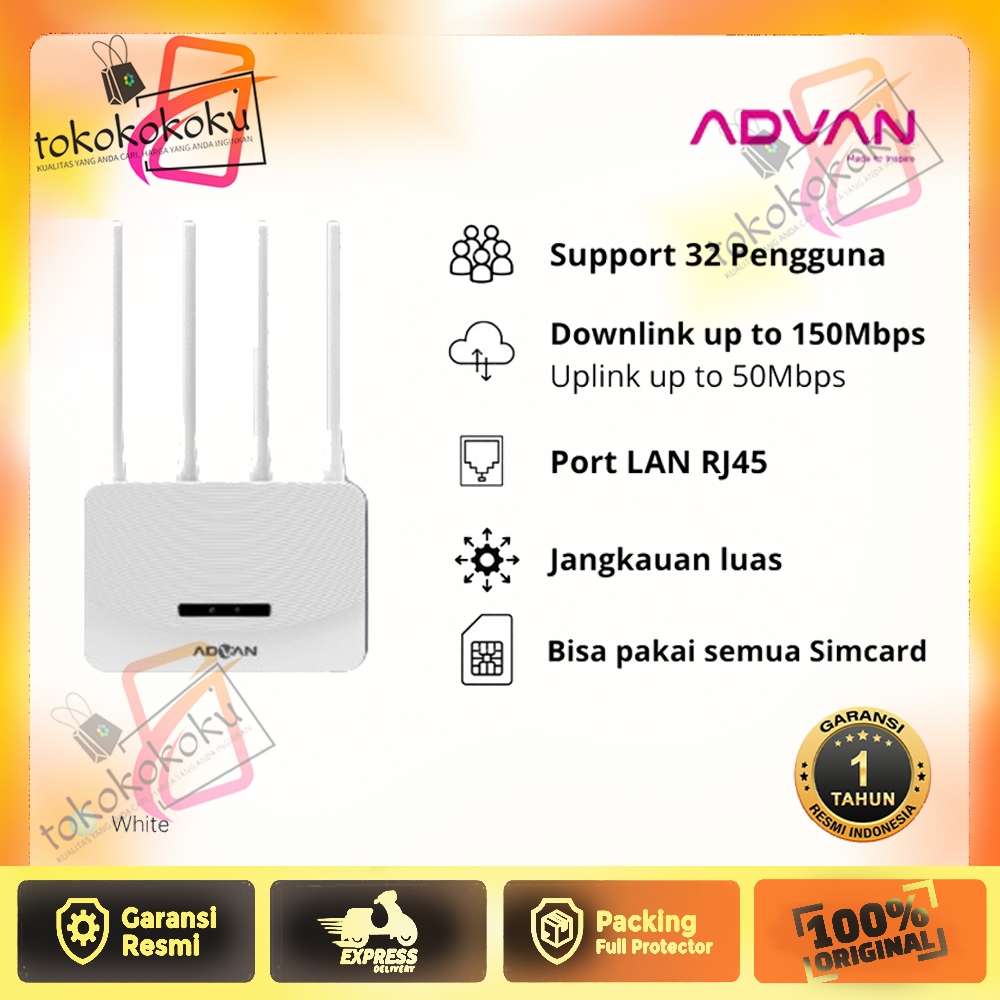 Jual ADVAN CPE V1 PRO MODEM - WIFI - ROUTER 4G LTE UNLOCK ALL Operator ...