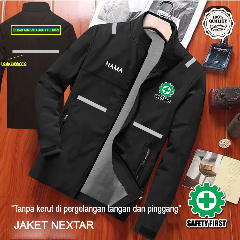 Jual JAKET SAFETY K3 BAHAN PARASUT TANPA KERUT / JAKET PROYEK K3 TANPA ...