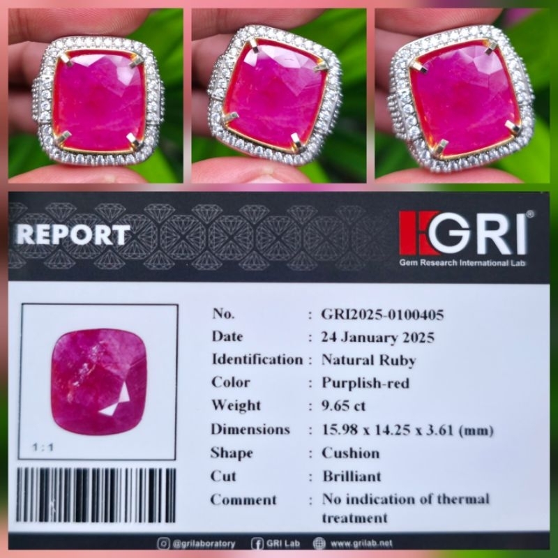 Jual Batu Ruby No Heat No Treatment Memo 9.65 crt | Shopee Indonesia