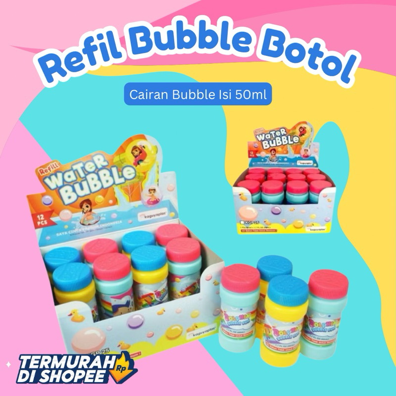 Jual [EDUFUNTOYS] Refill Bubble Botol 50ml | Isi Ulang Gelembung Sabun ...