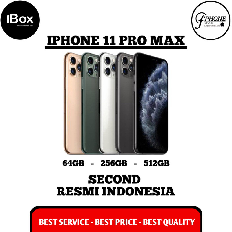 Jual APPLE IPHONE 11 PRO MAX (64GB) (256GB) (512GB) SECOND GARANSI IBOX ...