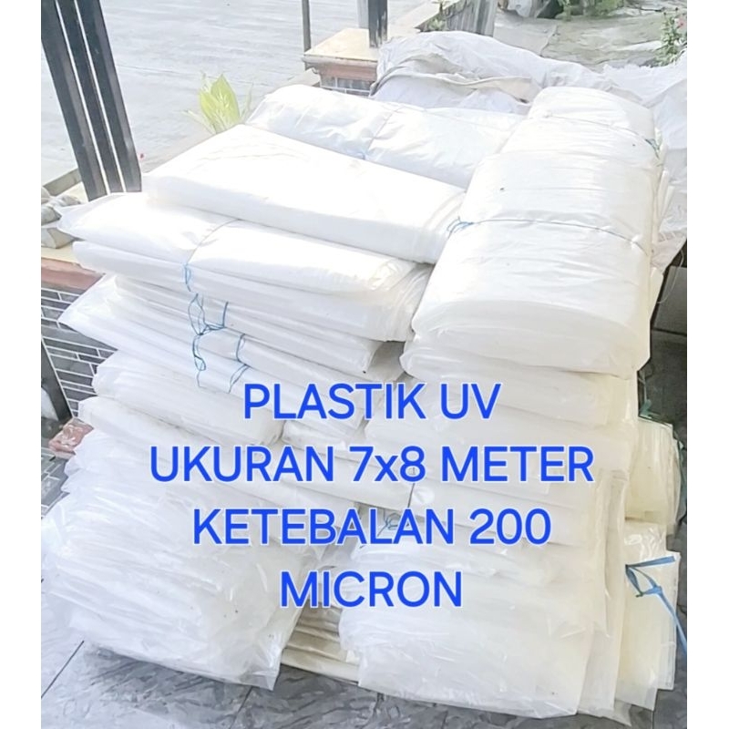 Jual PLASTIK UV UKURAN 7x8 METER KETEBALAN 200 MICRON | Shopee Indonesia