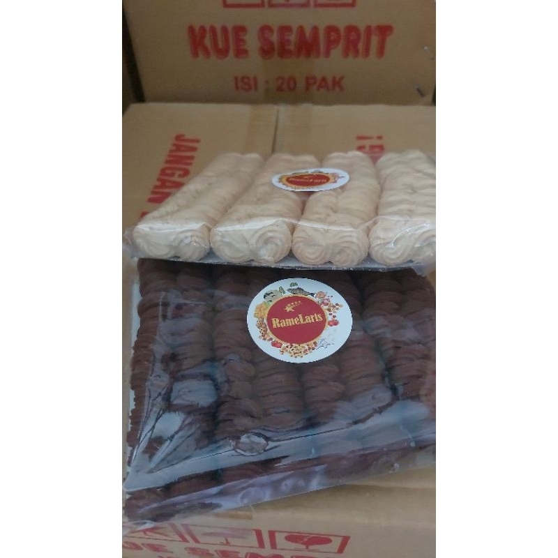 Jual Kue Semprit / Semprit Larut Putih Original / Semprit Coklat ...