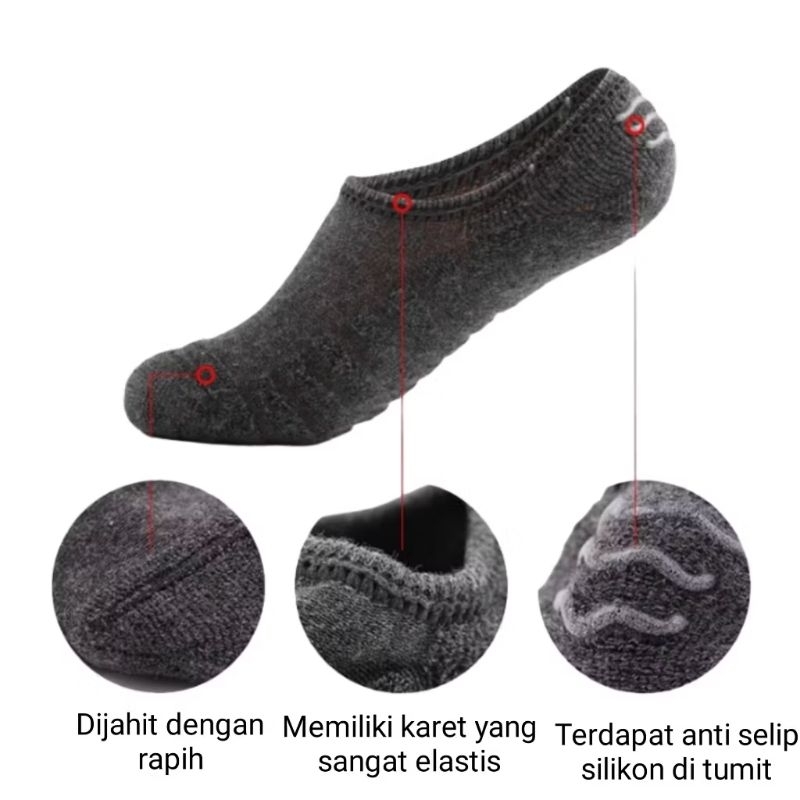 Jual KAOS KAKI HANDUK Kaos Kaki Pendek Tebal Invisible Kaos Kaki Serat Bambu Hidden Sock ...