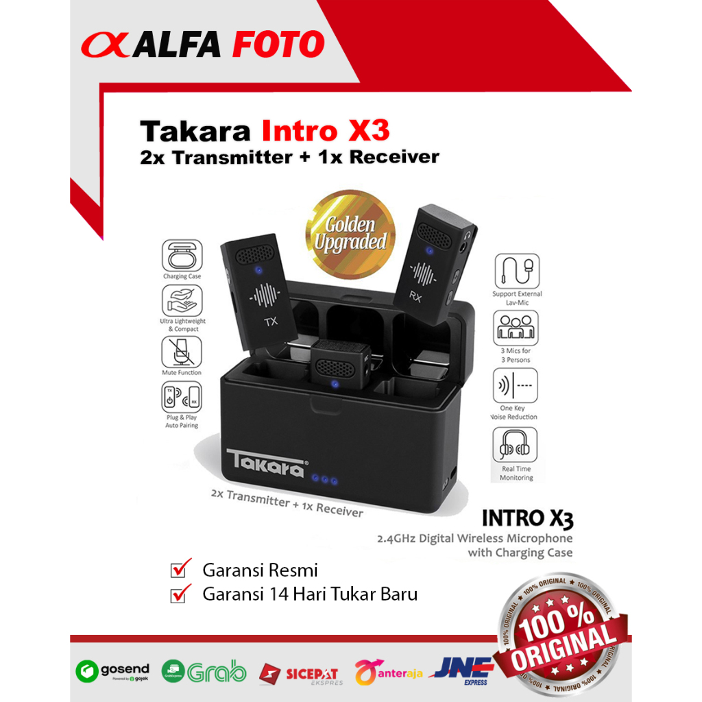 Jual Takara INTRO X3 Digital Wireless Mic Microphone with Charging Case ...