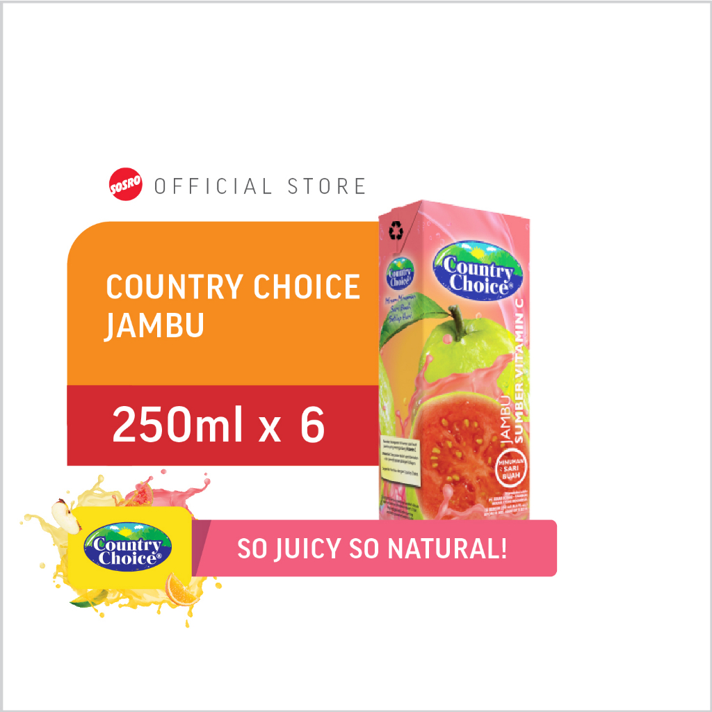 Jual Country Choice Juice Guava 250 ml - 6 pcs | Shopee Indonesia