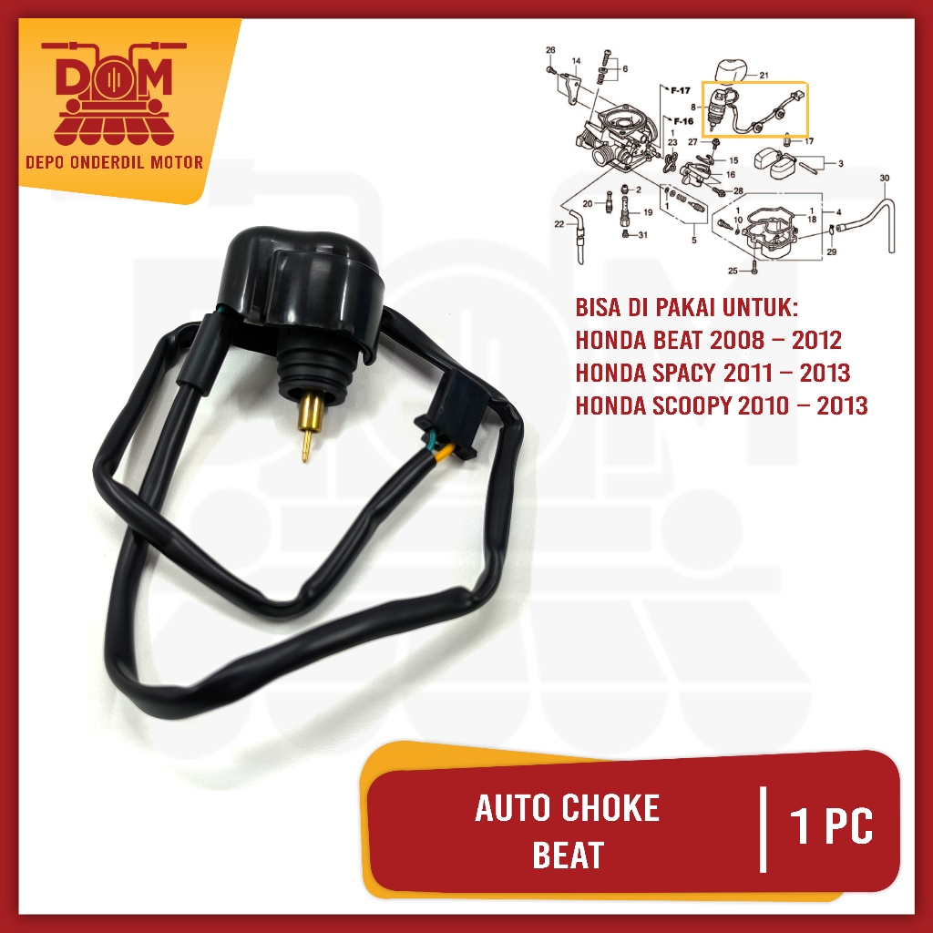 Jual Auto Choke Assy Beat (PSP) By Stater Otomatis Cuk Starter Switch ...