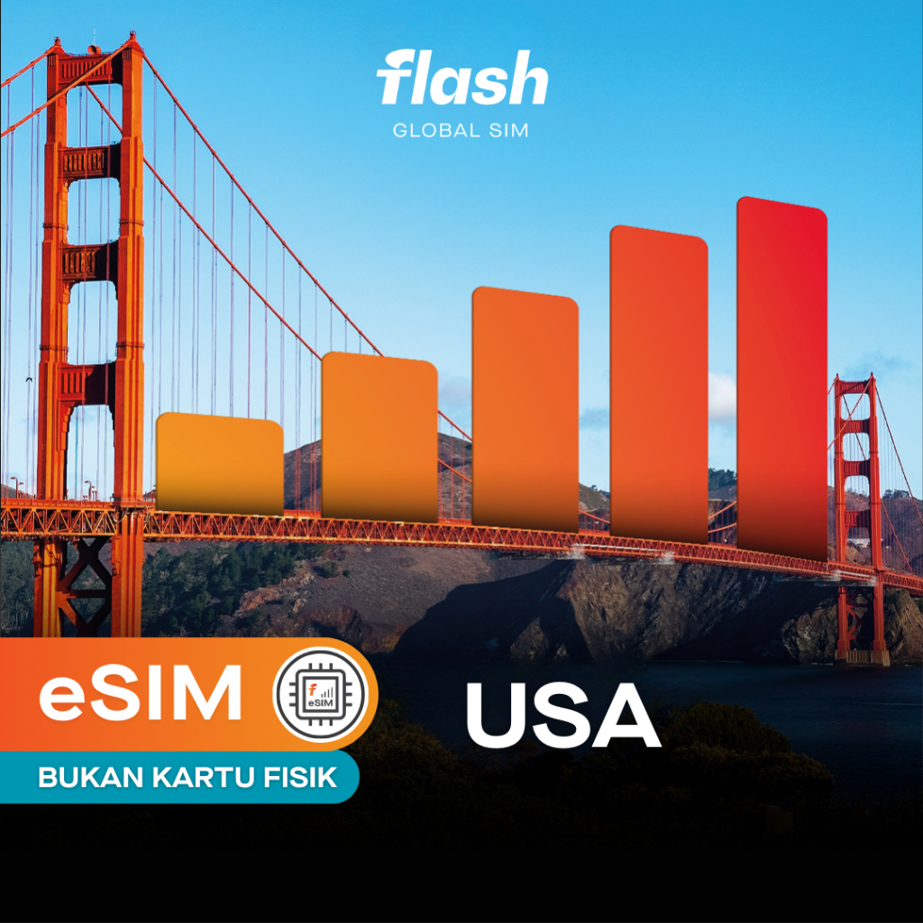Jual eSIM USA Amerika Big Quota Flash Global SIM (eSIM America ...