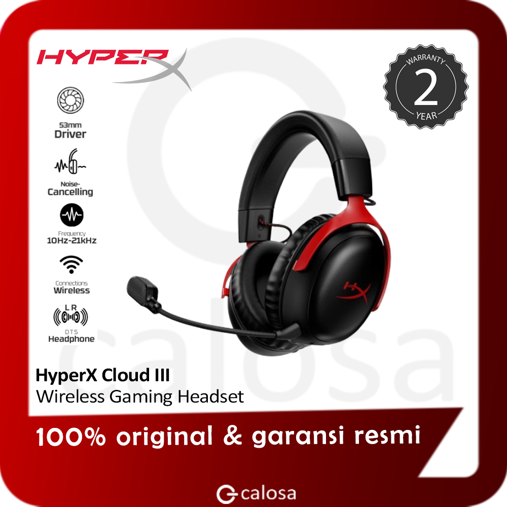 Jual Headset Gaming HyperX/Hyper x Cloud III Wireless Black dan Red Garansi Resmi | Shopee Indonesia