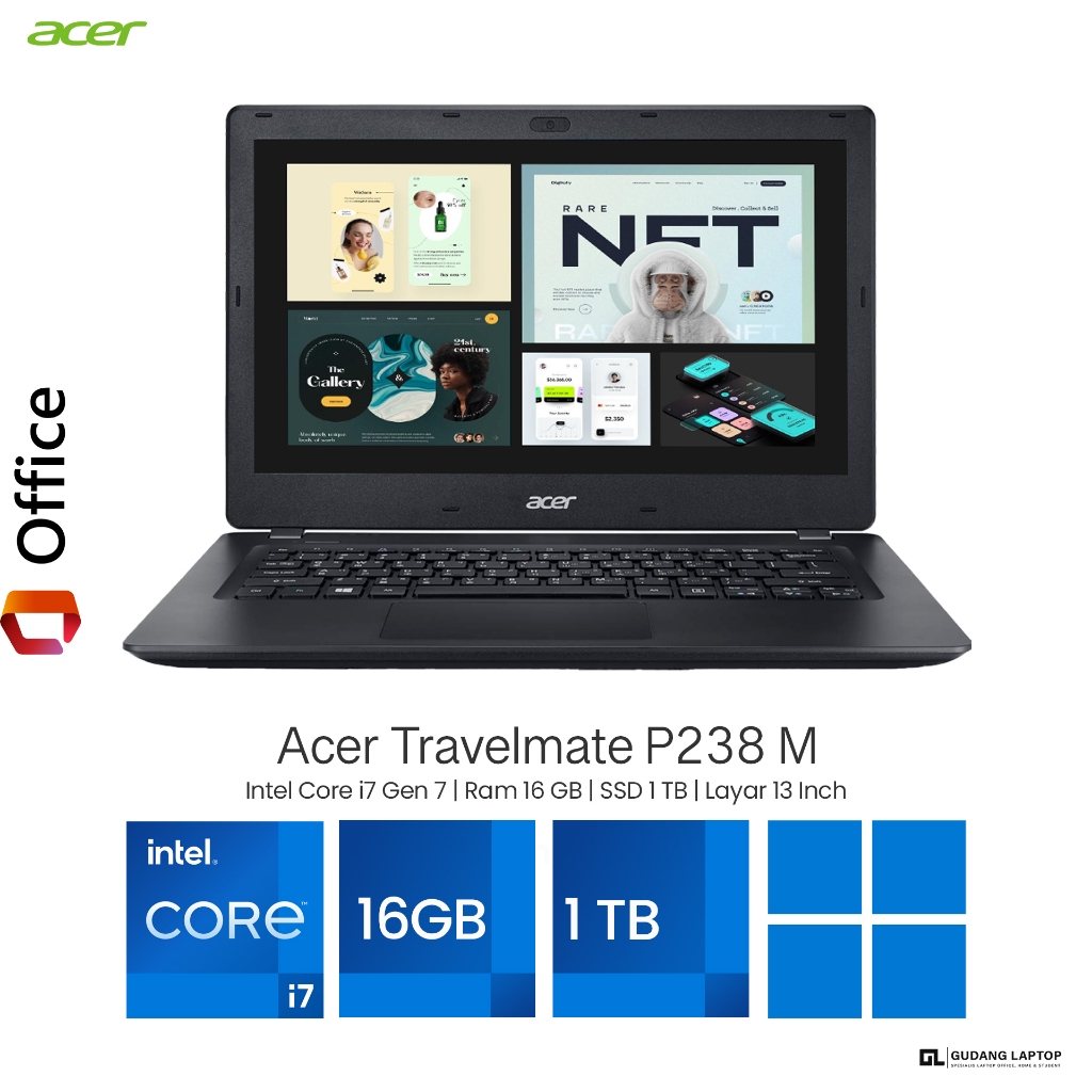 Jual Laptop Acer Travelmate P238 M Core i7 Gen 7 Ram 16 GB SSD 1 TB Layar 13 inch | Shopee Indonesia
